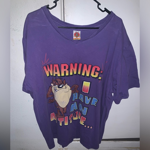 Warner Bros. | Tops | Vintage Taz Double Sided Tshirt | Poshmark